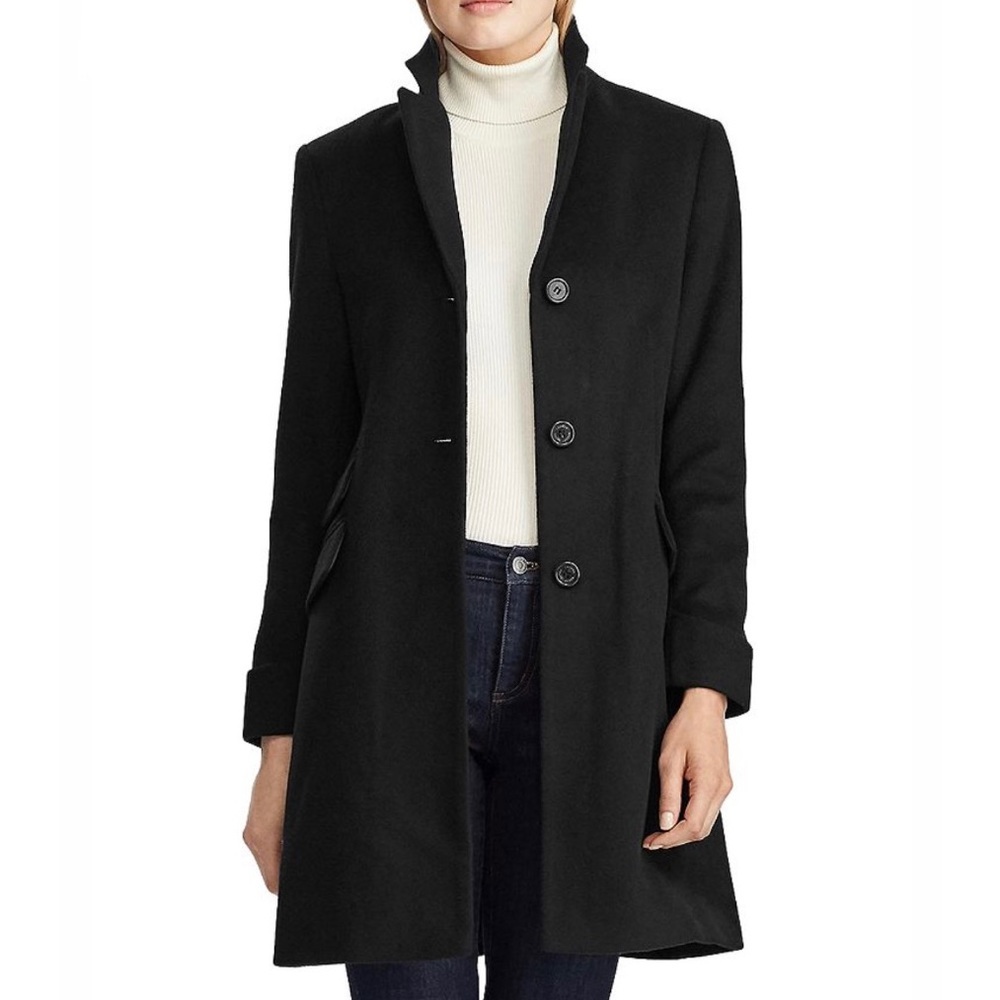 Lauren Ralph Lauren Reefer Wool Blend Coat - Gem